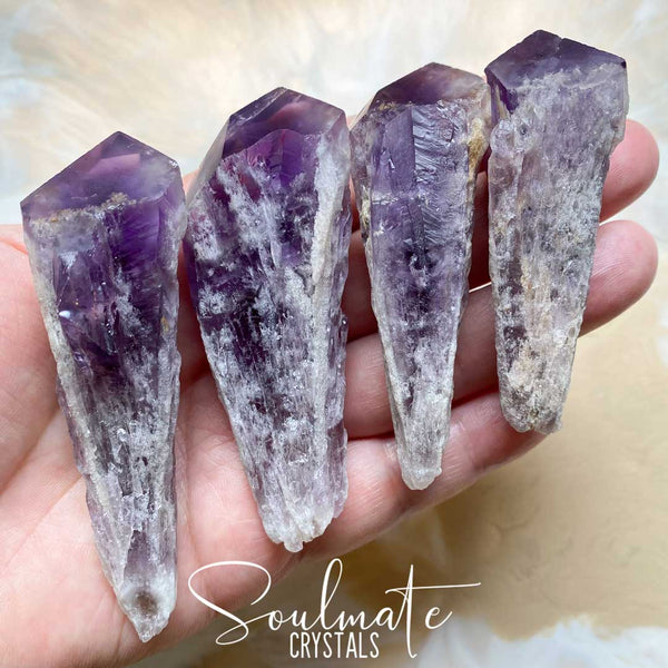 AMETHYST DRAGON TOOTH RAW NATURAL POINT XXL-JUMBO - Soulmate Crystals