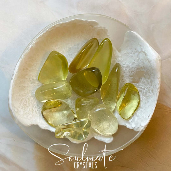 LEMON QUARTZ TUMBLED STONE EXTRA SMALL - Soulmate Crystals