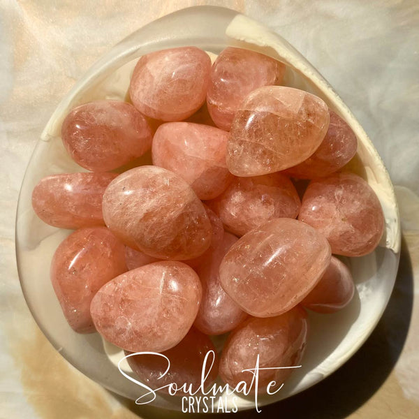 MORGANITE TUMBLED STONE LARGE GRADE AA - Soulmate Crystals